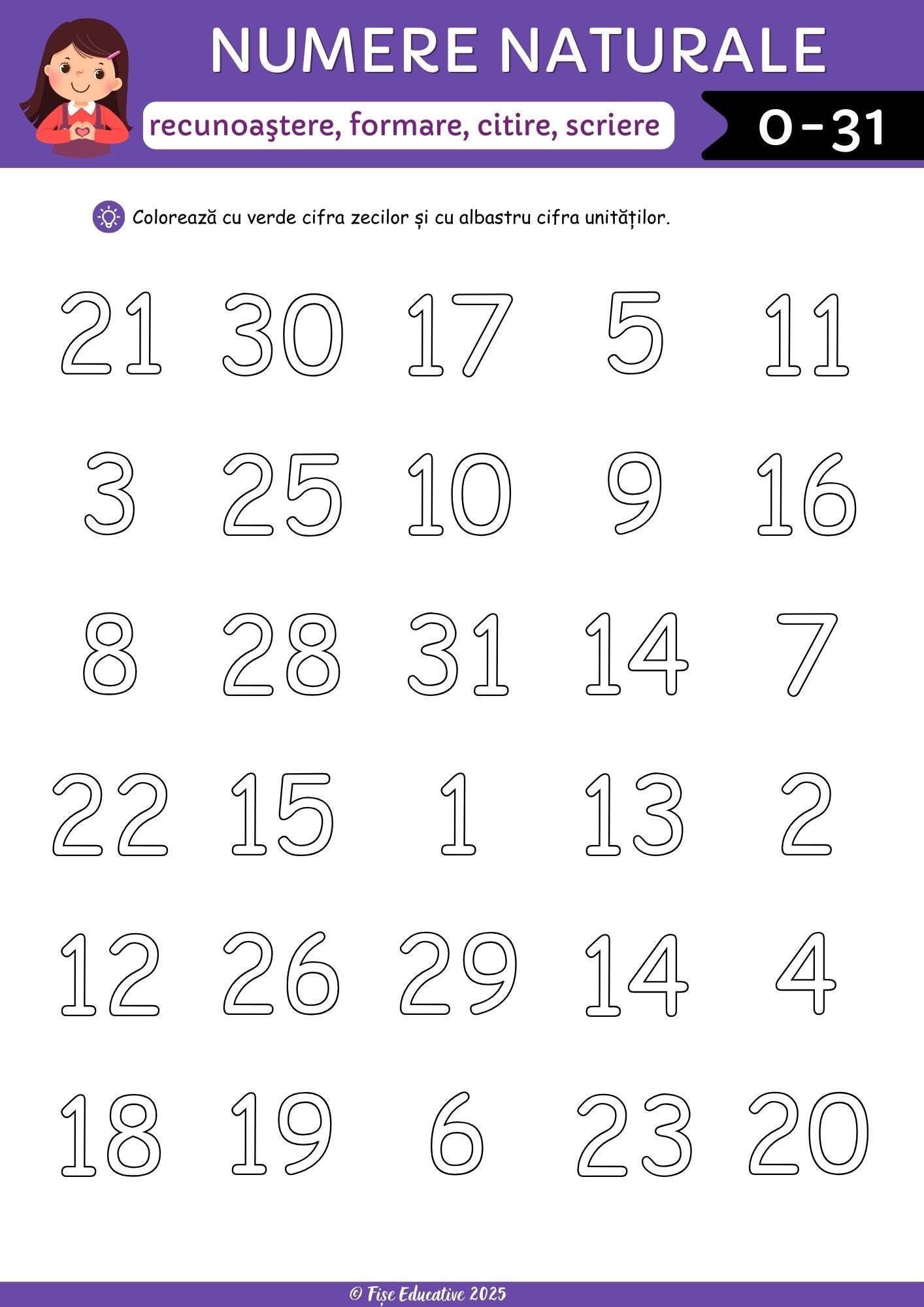 Fișe de matematică pentru clasa I – Fise Educative