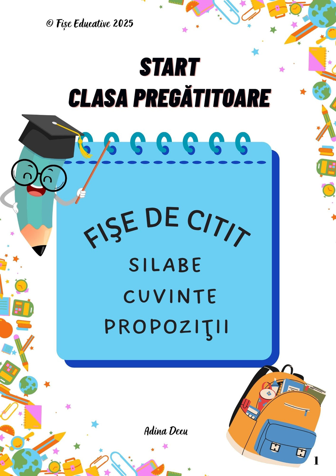 Fișe de citit pentru clasa pregătitoare PDF – 216 pagini – Fise Educative